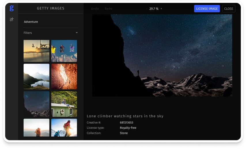 IMG.LY | Getty Images Library SDK for Web